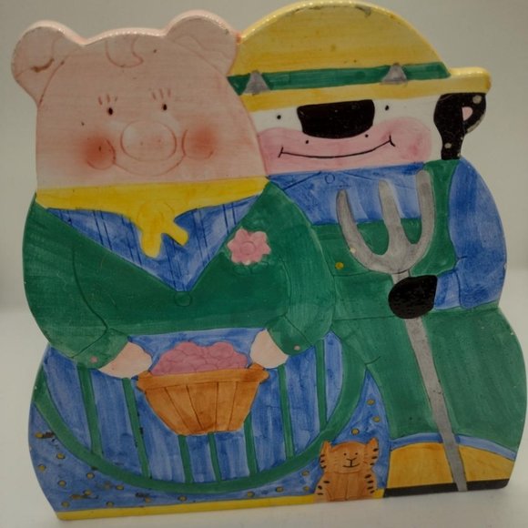 Warren Kimble | Kitchen | Pigs Set Of 2 Hot Plates Very Cute Addition ...